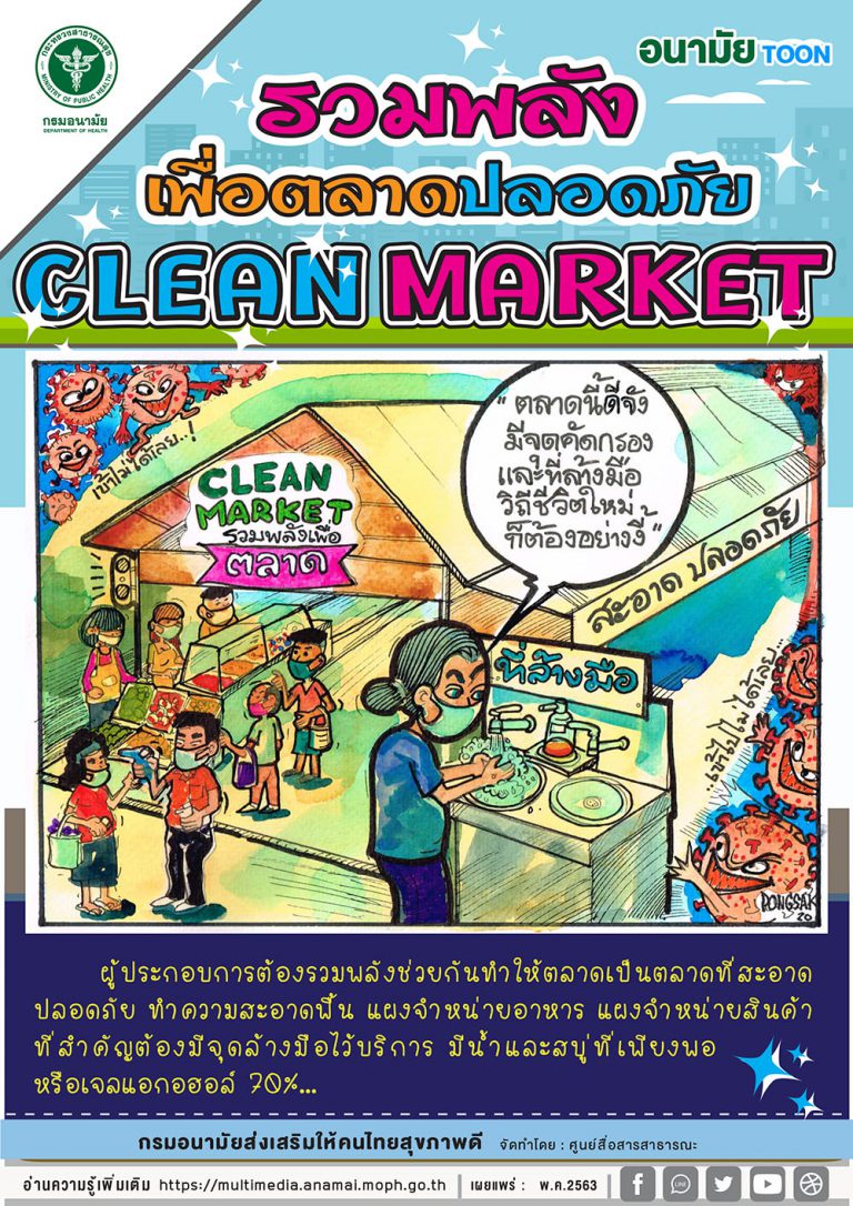 รวมพลัง เพื่อตลาดปลอดภัย Clean Market - อนามัยมีเดีย